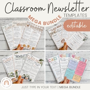 Class Newsletter Templates Mega Bundle - Etsy