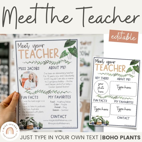 Meet the Teacher Editable Template, Back to School Welcome Letter ...