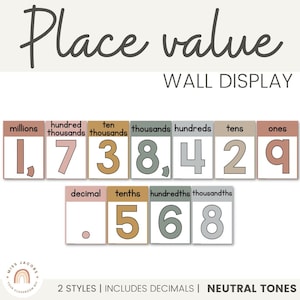 NEUTRAL Place Value Display NEUTRAL BOHO Color Palette Neutral ...