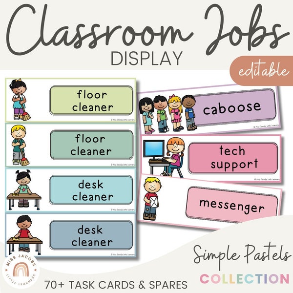 Classroom Jobs Chart - Etsy