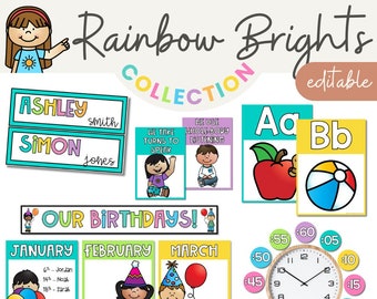 Chevron Color Posters Classroom Posters Rainbow Classroom - Etsy