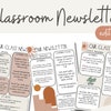 Classroom Newsletter Templates Editable Simple Brights Classroom Theme ...