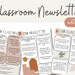 Classroom Newsletter Templates Editable Simple Brights Classroom Theme ...