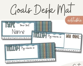 Student Name Tags & Goals Desk Plates | Cute Sea Life Classroom Decor ...