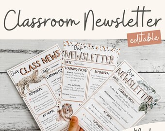 Retro Groovy Newsletter editable Retro Classroom Newsletter - Etsy