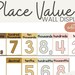 Place Value Posters Bulletin Board Display Daisy Gingham Neutral Math ...