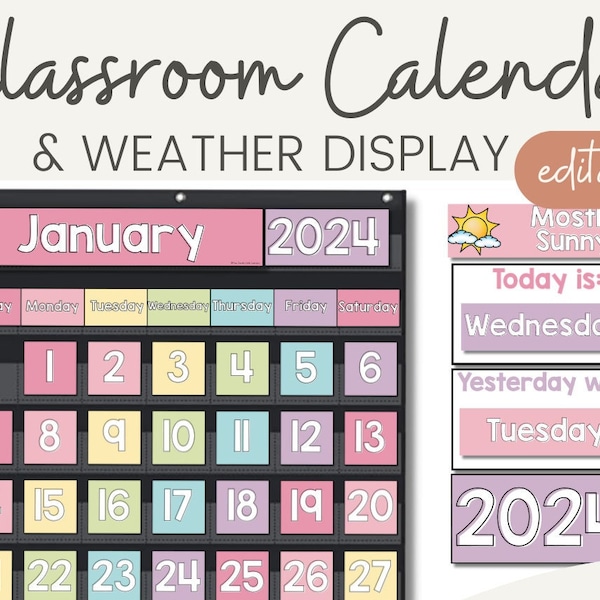 Pastel Classroom Schedule, Editable Template, Classroom Management ...
