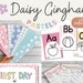 Days and Months Flashcards Daisy Gingham Pastels Classroom Decor ...