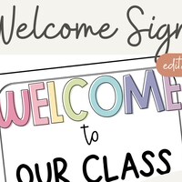 Classroom Welcome Sign | PASTELS Theme - Etsy
