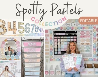 Math Posters Bundle SPOTTY PASTELS Muted Rainbow Classroom Decor - Etsy