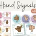 Hand Signals | Daisy Gingham Pastels Classroom Decor | Editable - Etsy