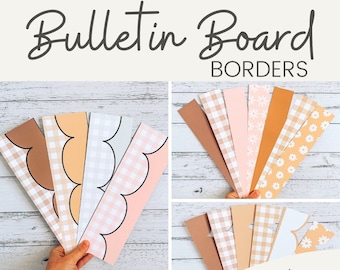 Printable Bulletin Board Borders Natural Blue Floral Classroom Decor ...