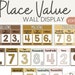 Place Value Posters Bulletin Board Display | Daisy Gingham Neutral Math ...