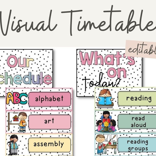 Classroom Labels SPOTTY PASTELS Classroom Decor Editable - Etsy