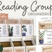 Reading Group Organizers & Labels | Modern Boho Plants Rustic Decor ...