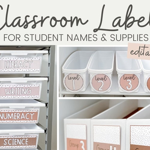 Alphabet Word Wall SPOTTY NEUTRALS Classroom Decor - Etsy