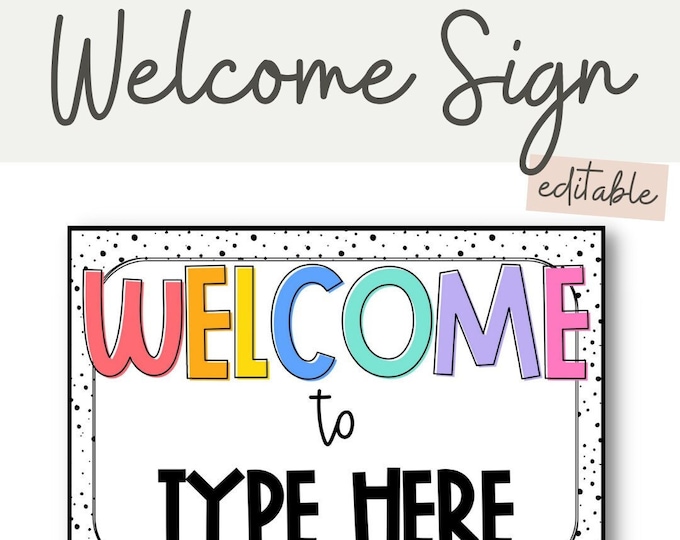 DIGITAL DOWNLOAD Classroom Decor Boho Pastel Rainbow Neutral Welcome to ...