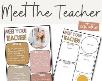 Rainbow Bright Meet the Teacher Meet the Teacher Template - Etsy