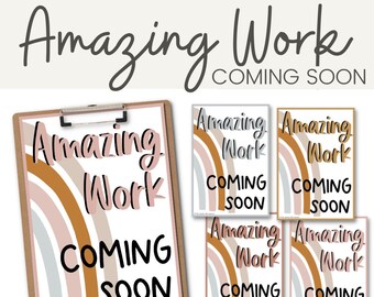 BOHO RAINBOW Bulletin Board Signage Editable Neutral - Etsy