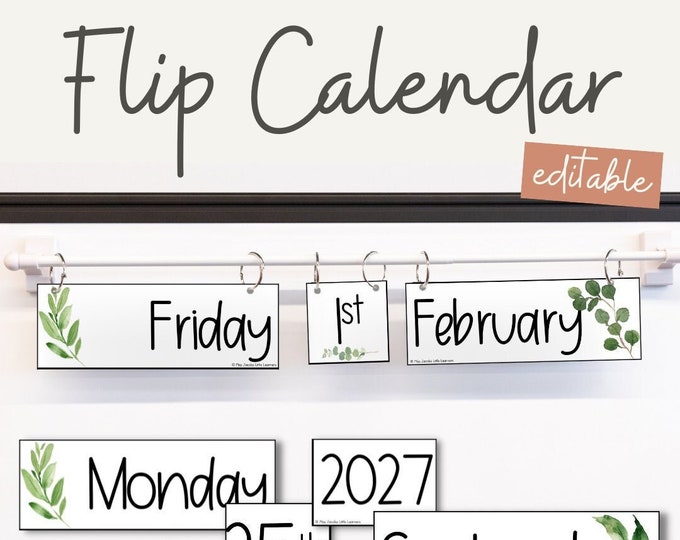 Classroom Flip Calendar - Etsy