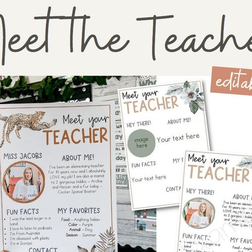 MODERN JUNGLE Classroom Decor Bundle EDITABLE Boho Jungle - Etsy