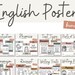 NEUTRAL English Posters Bundle Boho Color Palette Neutral - Etsy