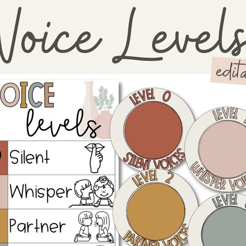 Voice Level Display PASTELS Classroom Decor - Etsy
