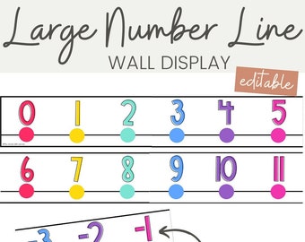 Rainbow Number Line - Etsy