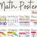Math Posters Bundle RAINBOW BRIGHTS Rainbow Classroom - Etsy
