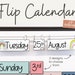 Flip Calendar Modern Rainbow Calm Color Themed Classroom - Etsy