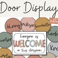 Neutral Boho Classroom Decor Birthday Display - Etsy