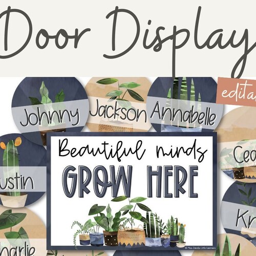 Boho Plants Classroom Decor Bundle Rustic Modern Boho Decor - Etsy