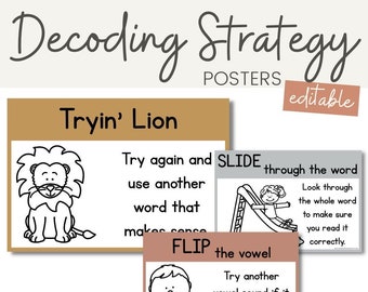 NEUTRAL Comprehension Strategy Posters | Boho Color Palette | Neutral ...