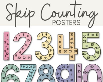 Large Skip Counting Display Multiples Number Display - Etsy