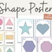 Shape Posters Daisy Gingham Pastels Classroom Decor Editable - Etsy