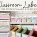 Classroom Labels SPOTTY PASTELS Classroom Decor Editable - Etsy