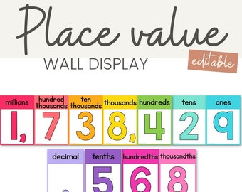 Rainbow Place Value - Etsy