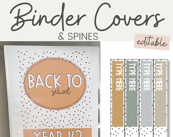 BOHO Rainbow Editable Binder Covers and Spines BOHO Classroom - Etsy