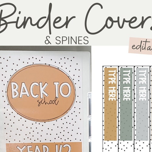 EDITABLE Boho Farmhouse Binder Covers & Spines Printable - Etsy