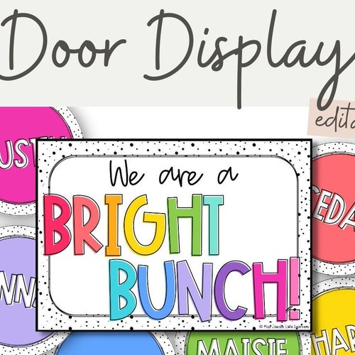 SPOTTY BRIGHTS Door Display Editable Groovy Rainbow Decor - Etsy