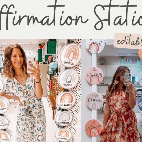 Boho Affirmation Station Classroom Neutral Affirmation - Etsy