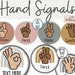 BOHO RAINBOW Hand Signals Posters | Editable | Neutral Rainbow ...