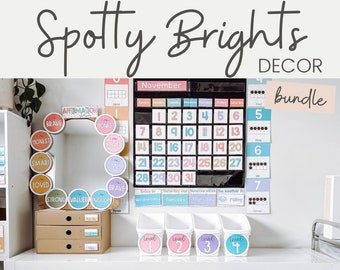 RAINBOW BRIGHTS Classroom Decor Bundle | Etsy