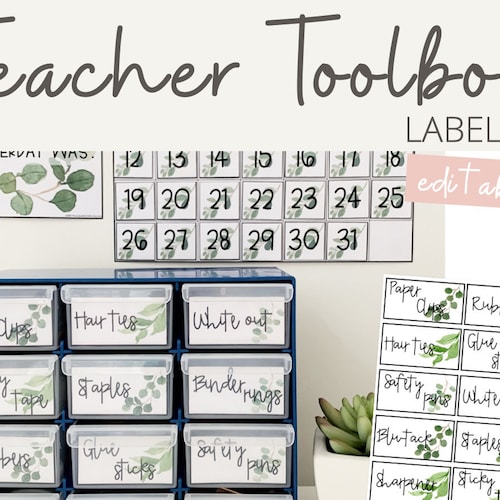 BOTANICAL Editable Classroom Posters Modern Farmhouse - Etsy