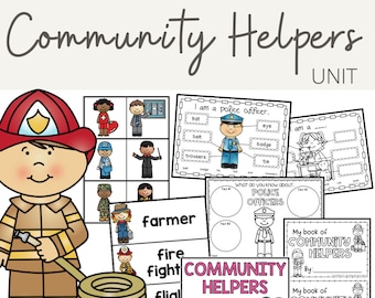Community Helpers Math Activity Bundle - Etsy