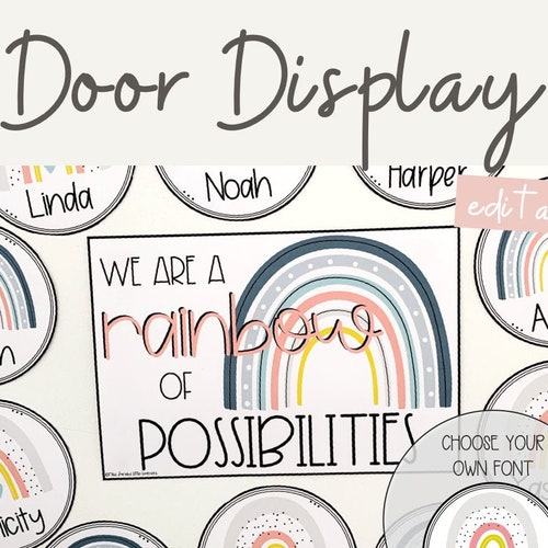 MODERN RAINBOW Hand Signals Posters Editable Calm Colors - Etsy