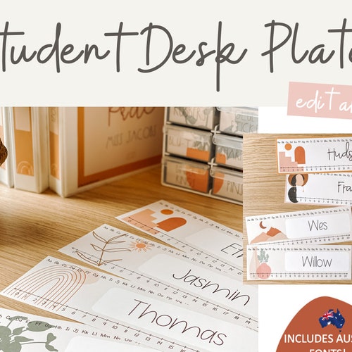 BOHO RAINBOW Classroom Decor Bundle Editable Neutral - Etsy