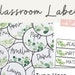 BOTANICAL Classroom Labels Editable Modern Farmhouse - Etsy Canada