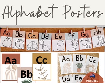 BOHO NEUTRAL Shape Posters Neutral Classroom Decor | Etsy