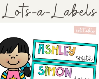 Editable School Labels Printable PDF File Fits Avery 5160 8160 - Etsy
